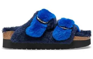 BIRKENSTOCK Arizona Big Buckle Pap Fur Sandals - Blue