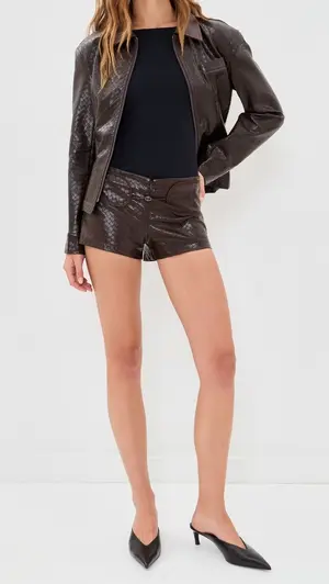 Lioness Soho Faux Leather Shorts