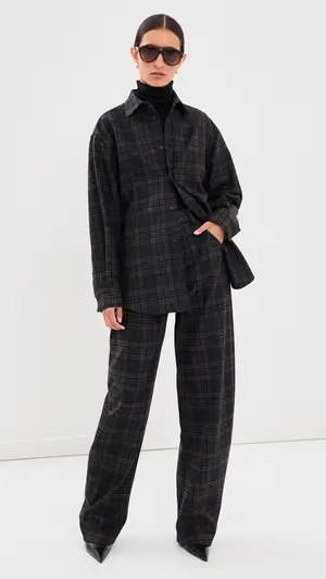DARKPARK Anne Tartan Tailored Button Down Shirt
