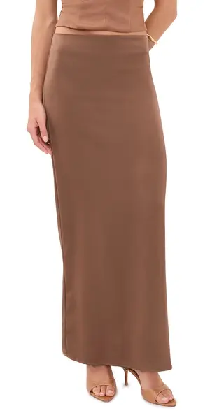 Lioness Front Row Maxi Skirt - Chocolate