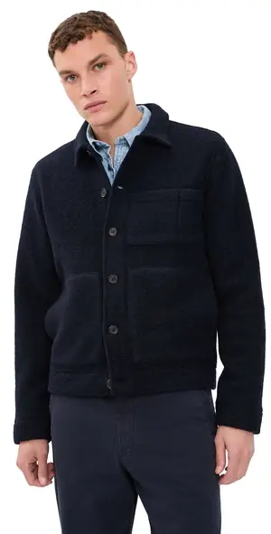 Universal Works Wool Fleece Uniform Jacket - Navy