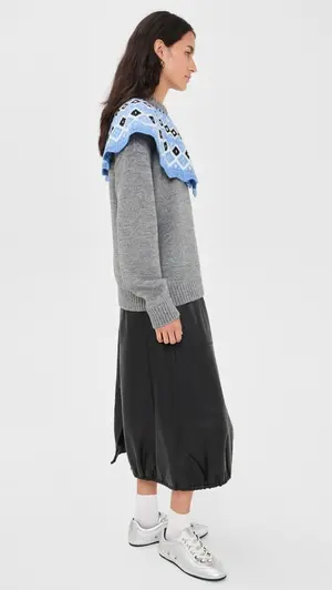 MSGM Fair Isle Cape Sweater
