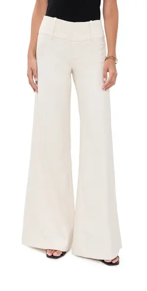 Alice + Olivia Olivia Wide Leg Flare Pants - Chino
