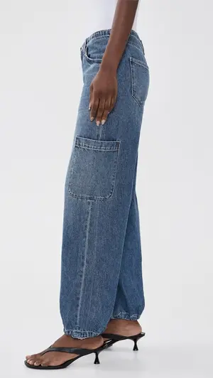 DAZE Mirage Mid Rise Cargo Harem Jeans