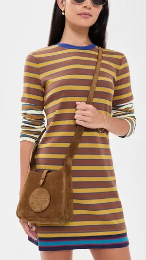 Tory Burch Miller Suede Swing Bag - Toffee