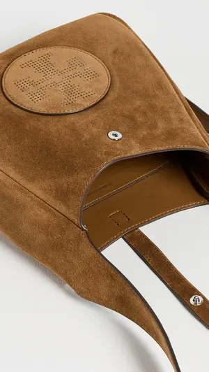 Tory Burch Miller Suede Swing Bag - Toffee