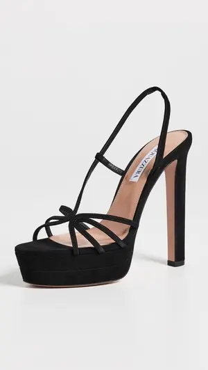 AQUAZZURA Talk To Me Plateau Sandals 130mm