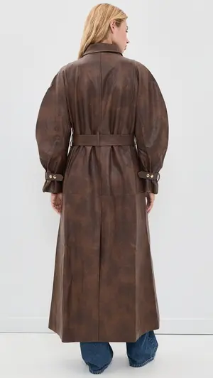 Bardot Milana Faux Leather Trench Coat