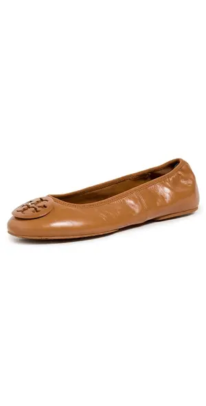 Tory Burch Reva Travel Ballet Flats - Walnut/walnut