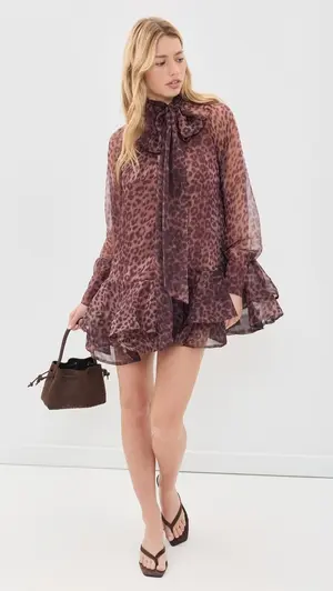 Bardot Adrie Babydoll Mini Dress