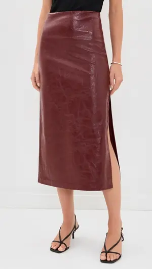 Alice + Olivia Maeve Vegan Midi Skirt