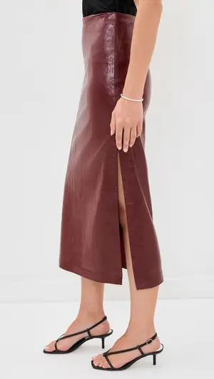 Alice + Olivia Maeve Vegan Midi Skirt