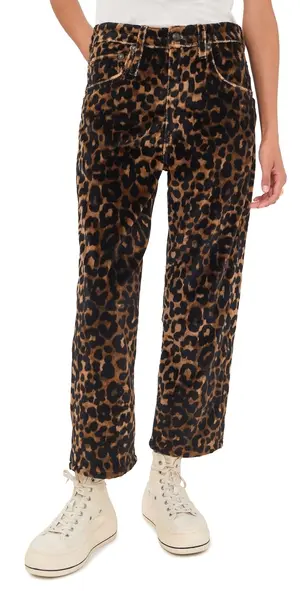 R13 X Boyfriend Jeans - Brown Leopard