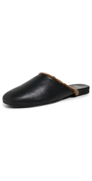 Beek Bird Shearling Mules - Black