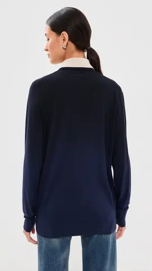 Acne Studios Layered Knit Polo Sweater