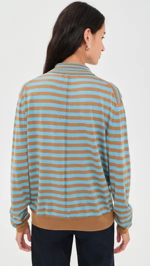 LA LIGNE Striped Ben Polo Sweater