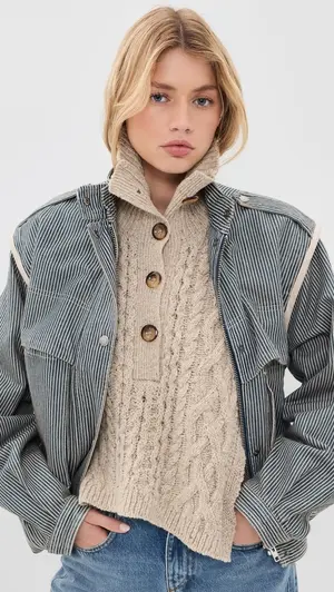 Isabel Marant Étoile Kara Cable Knit Scarf