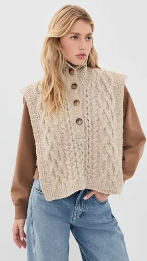Isabel Marant Étoile Kara Cable Knit Scarf
