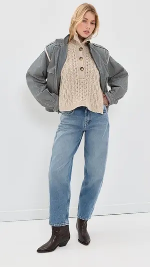 Isabel Marant Étoile Kara Cable Knit Scarf