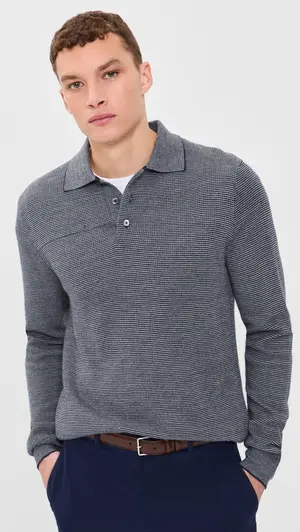 Rlx Ralph Lauren Merino Coolmax Striped Polo Sweater