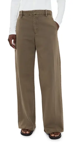 Good American Low Slung Baggy Trousers - Tea Bark