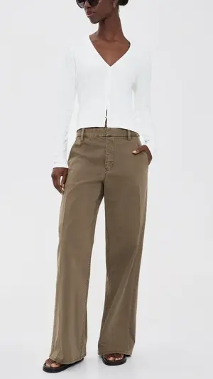 Good American Low Slung Baggy Trousers
