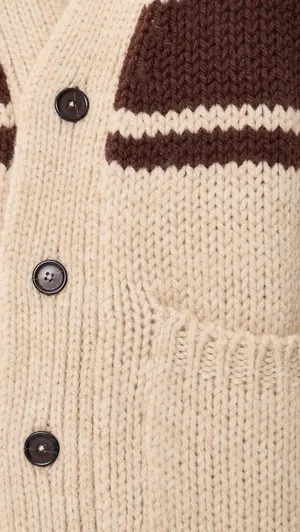 Universal Works Langdale Chunky Knit Stripe Cardigan