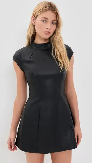Bardot Delphi Faux Leather Mini Dress