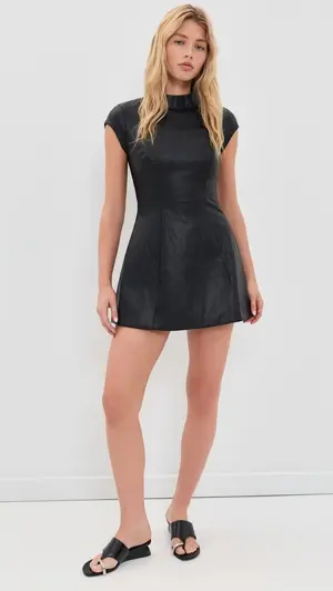 Bardot Delphi Faux Leather Mini Dress