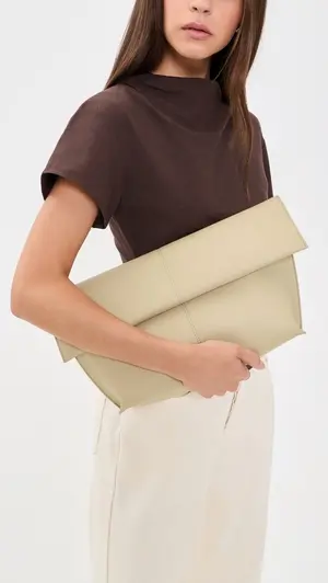 FREJA NEW YORK Seamed Fold-over Clutch