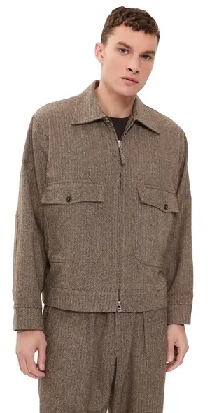 Universal Works Herringbone Jacket - Brown
