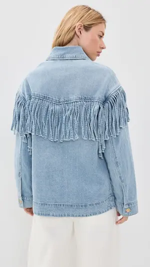 Show Me Your Mumu Western Denim Fringe Jacket