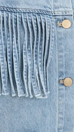 Show Me Your Mumu Western Denim Fringe Jacket