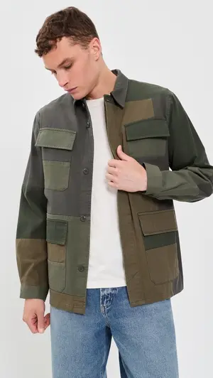 Universal Works Mw Patchwork Twill Fatigue Jacket