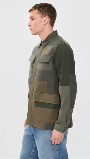 Universal Works Mw Patchwork Twill Fatigue Jacket