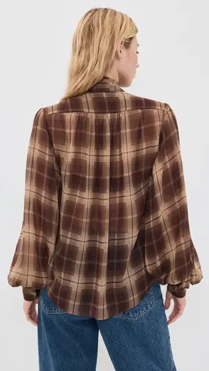 Bardot Cecile Scarf Button Down Shirt