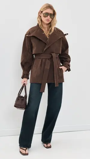 Bardot Veronica Faux Suede Jacket