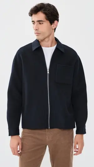 FRAME Double Face Wool Zip Shirt Jacket