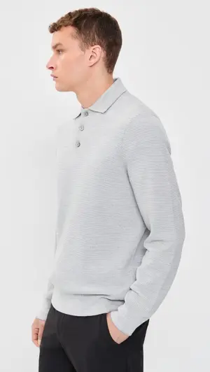 Rlx Ralph Lauren Merino Coolmax Striped Polo Sweater