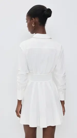 Alice + Olivia Edie Corset Button Down Mini Dress