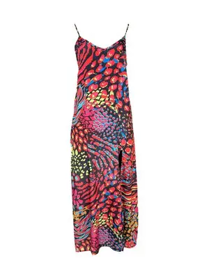 ANY OLD IRON Multicolor Neon Animal Maxi Dress