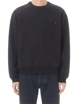 Valentino Garavani Cotton Sweatshirt With Vgold Detail