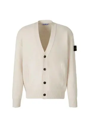 Stone Island Wool Cardigan - White