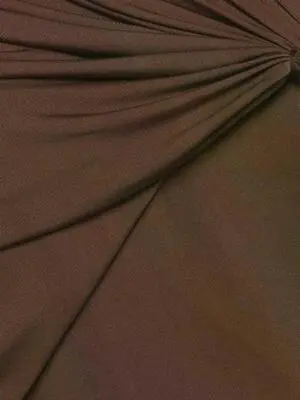 CHATS BY C.DAM Draped Long-sleeve Maxi Dress
