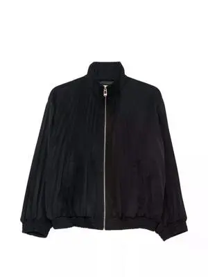 Sandro Plissé-effect Zip-up Bomber Jacket