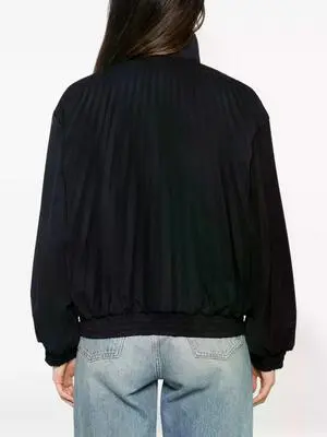 Sandro Plissé-effect Zip-up Bomber Jacket