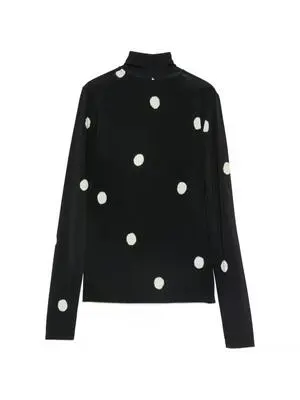 Christian Wijnants Polka-dot High-neck Top - Black