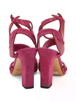 JIMMY CHOO Falcon Strappy Block Heel Sandals