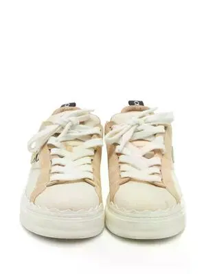 Chloé Lauren Embroidered Sneakers - Neutrals