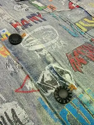 HACULLA. All-over Logo Print Denim Jacket